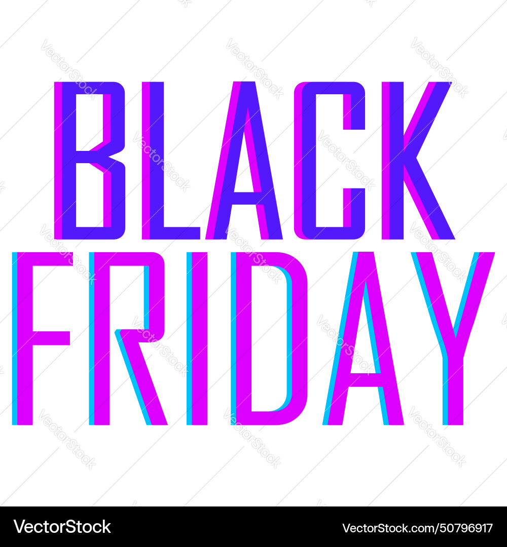 Black friday lettering logo Royalty Free Vector Image