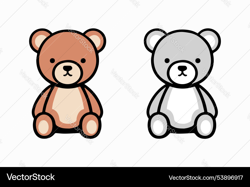 Cheerful teddy bear toy Royalty Free Vector Image