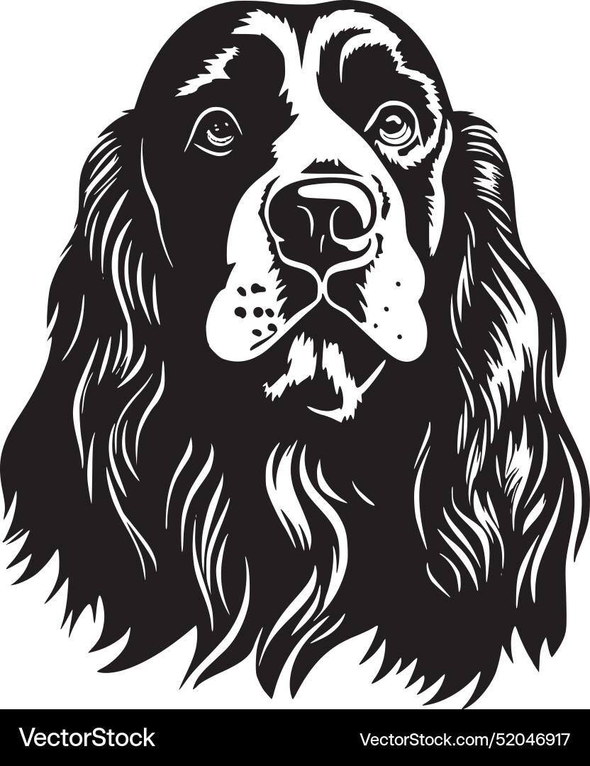 Cocker spaniel - minimalist and simple silhouette Vector Image