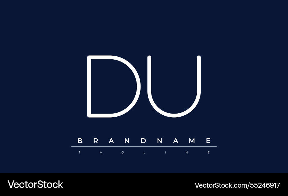 Creative du letter initial logo image Royalty Free Vector