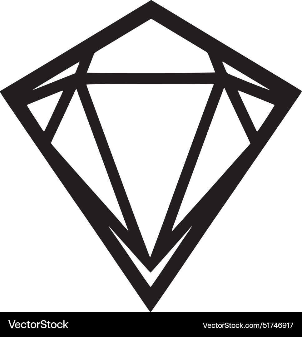Diamond - high quality logo ideal for t-shirt Vector Image