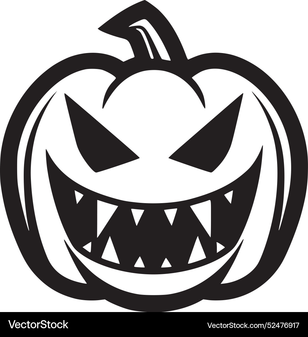 Halloween - black and white Royalty Free Vector Image