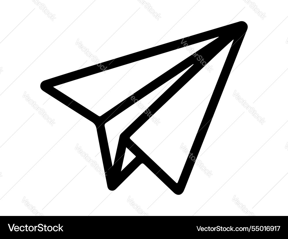 Sending message icon paper plane sign Royalty Free Vector