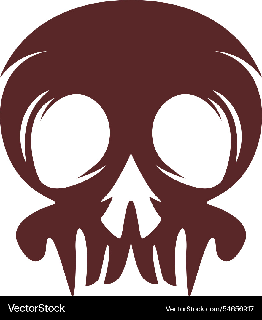 Skull icon logo design Royalty Free Vector Image