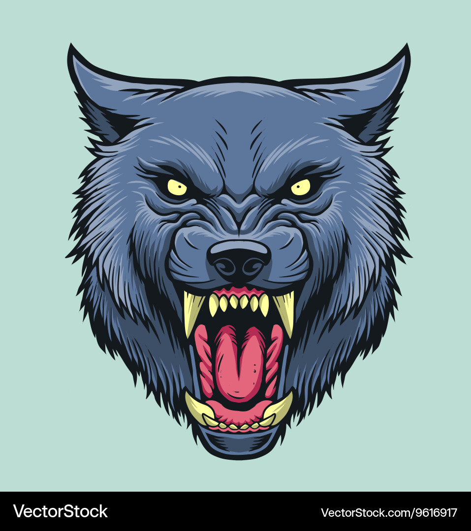Wolf head Royalty Free Vector Image - VectorStock