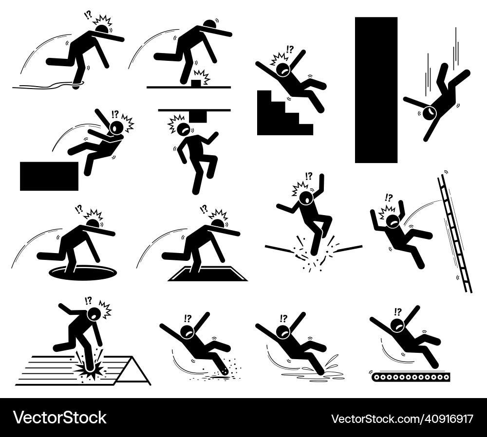 Workplace Safety Hazards - Risk Symbols Royalty Free Vector