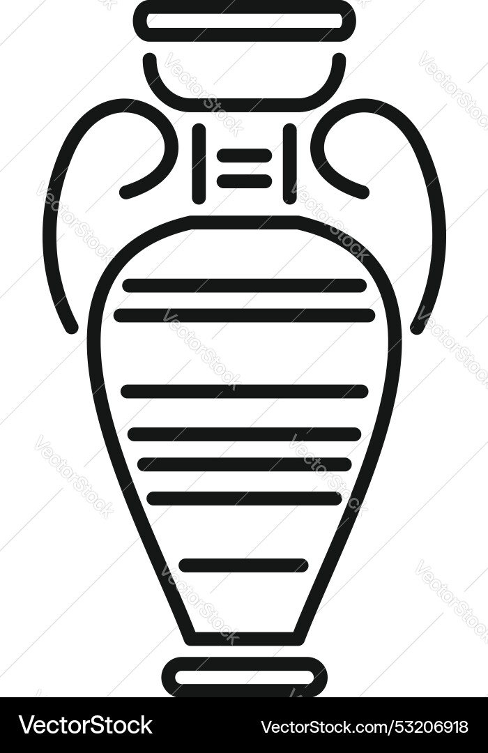 Ancient greek vase with handles standing on base Vector Image