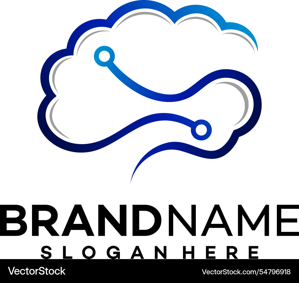 Creative cloud logo template design Royalty Free Vector