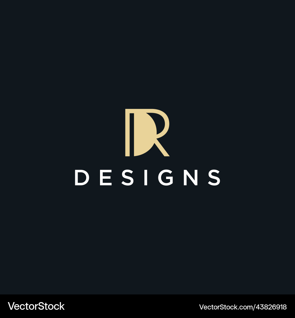 Dr rd creative logo design Royalty Free Vector Image