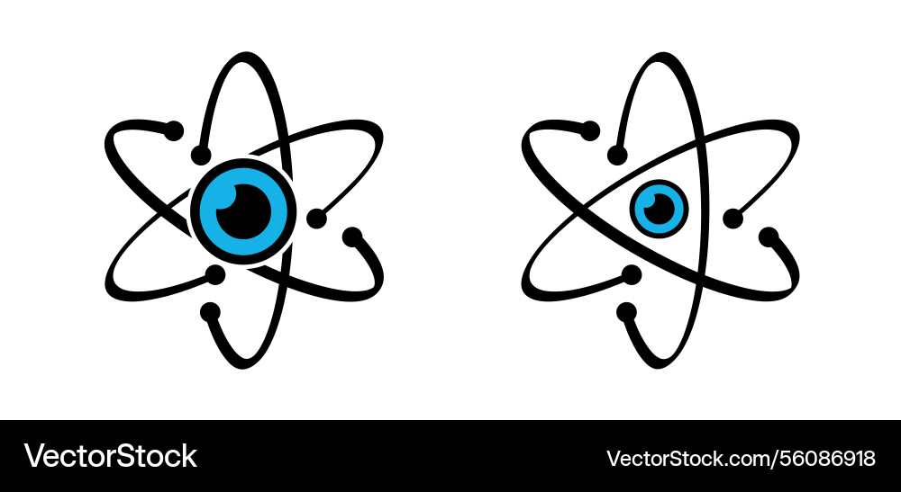 E atomic whirl molecule icon science symbol Vector Image