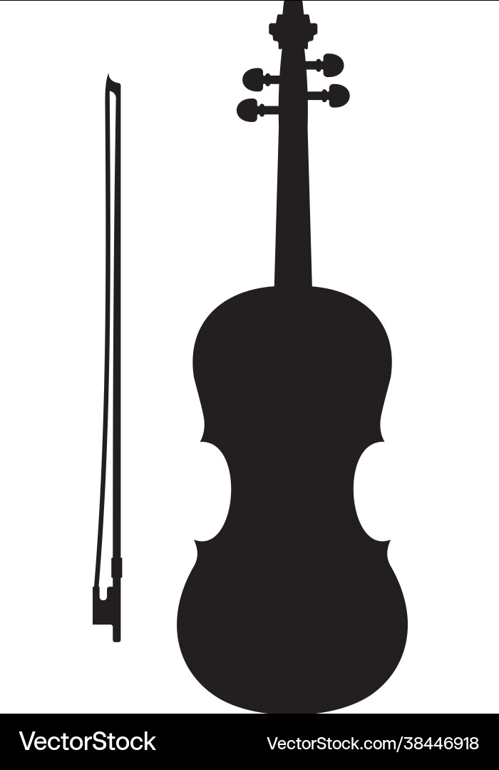 Geige Silhouette Lizenzfreies Vektorbild - VectorStock