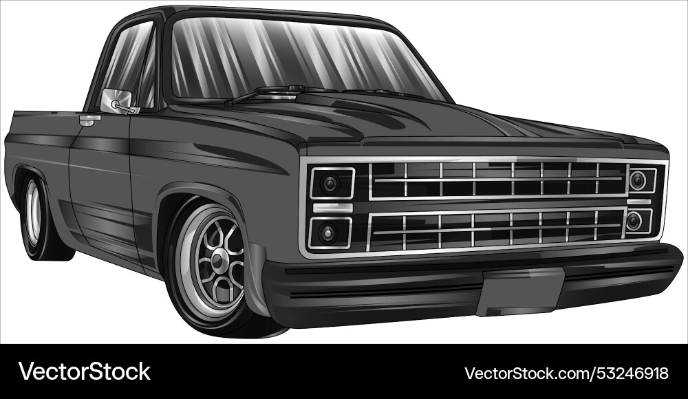 Grey drag racing car with black strip Royalty Free Vector