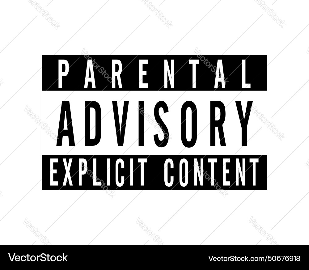Parental advisory explicit content design Vector Image