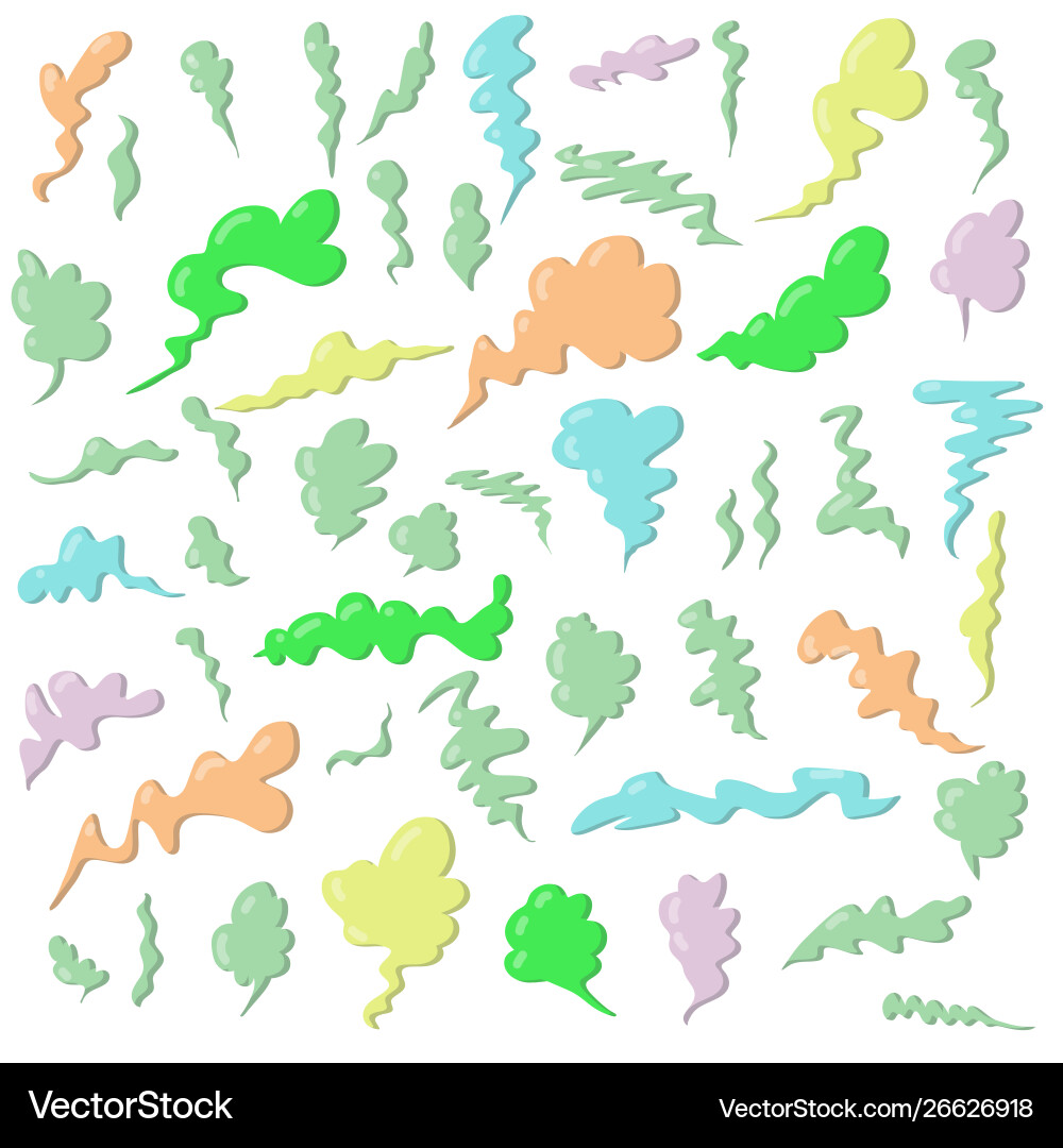 Smell Icon Set - Diverse Odors Royalty Free Vector Image