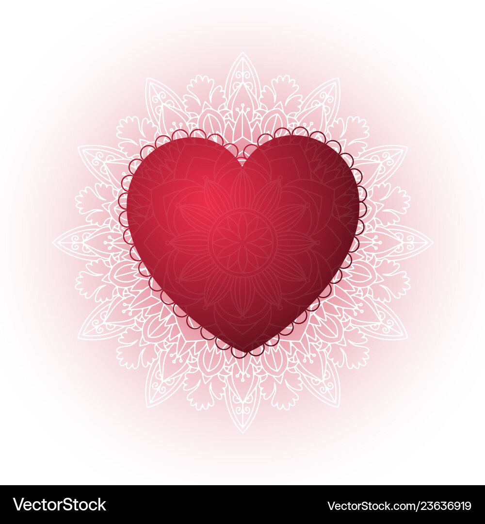 Decorative heart background Royalty Free Vector Image