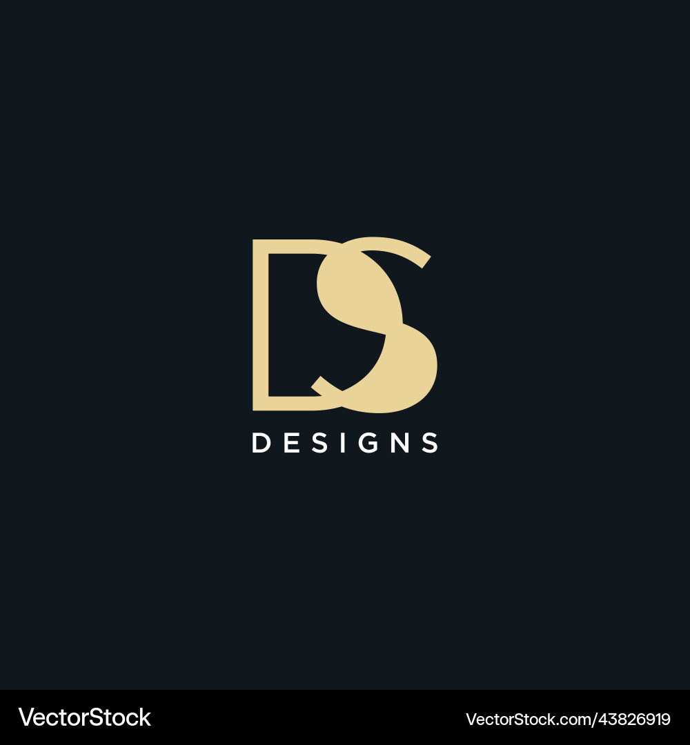 Ds creative logo design Royalty Free Vector Image