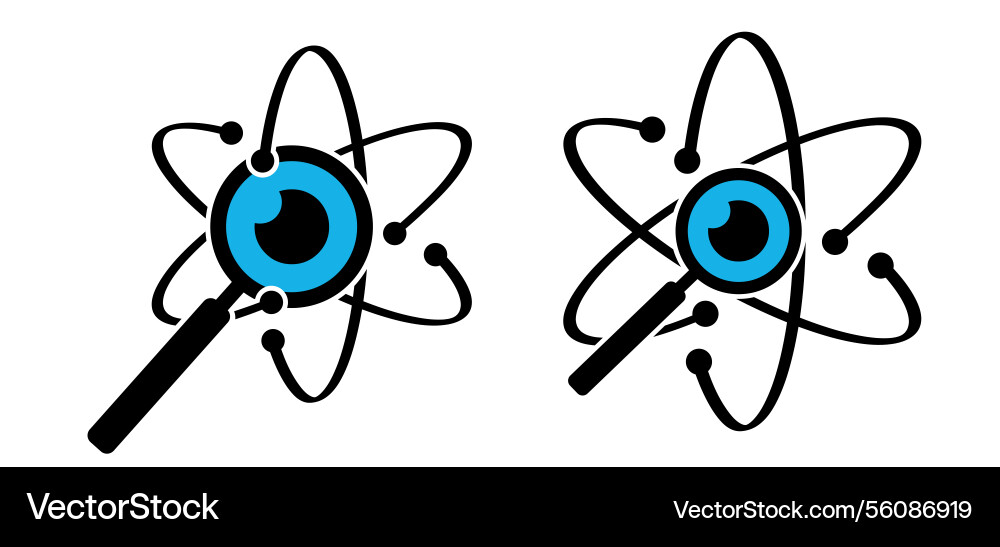 Eye atomic whirl molecule icon science symbol Vector Image