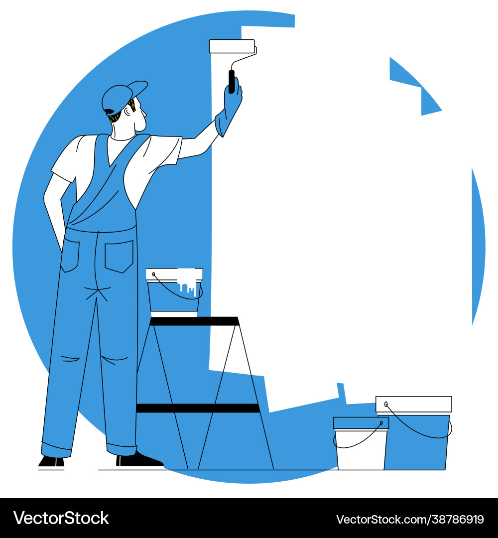 Painting wall Royalty Free Vector Image - VectorStock