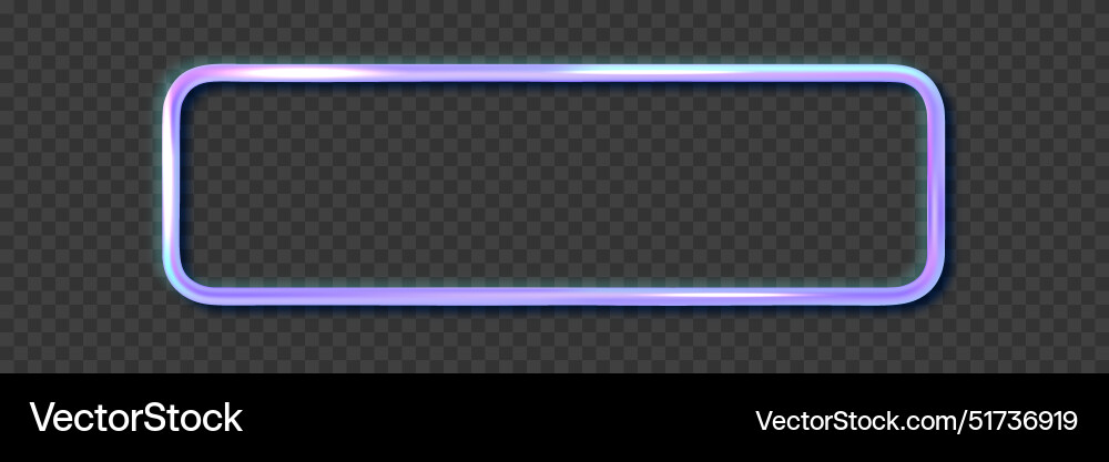 Rectangular crystal refraction border holographic Vector Image