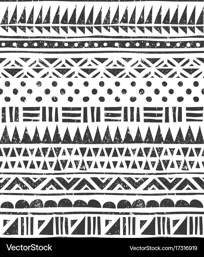 Seamless pattern in tribal style abstract Vector Image