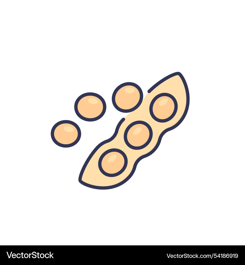 Soybeans icon soy beans on white Royalty Free Vector Image