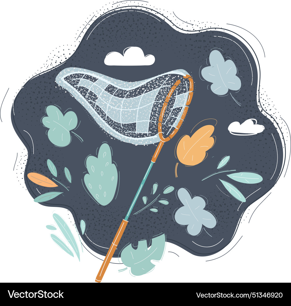 Butterfly net on dark Royalty Free Vector Image