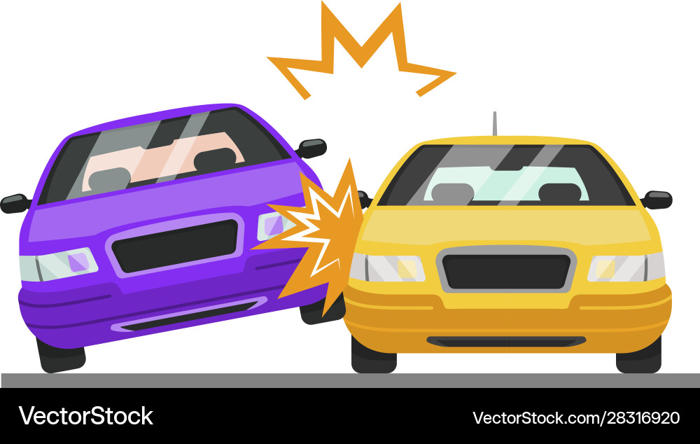 Car Accident - Road Collision Royalty Free Vector Image