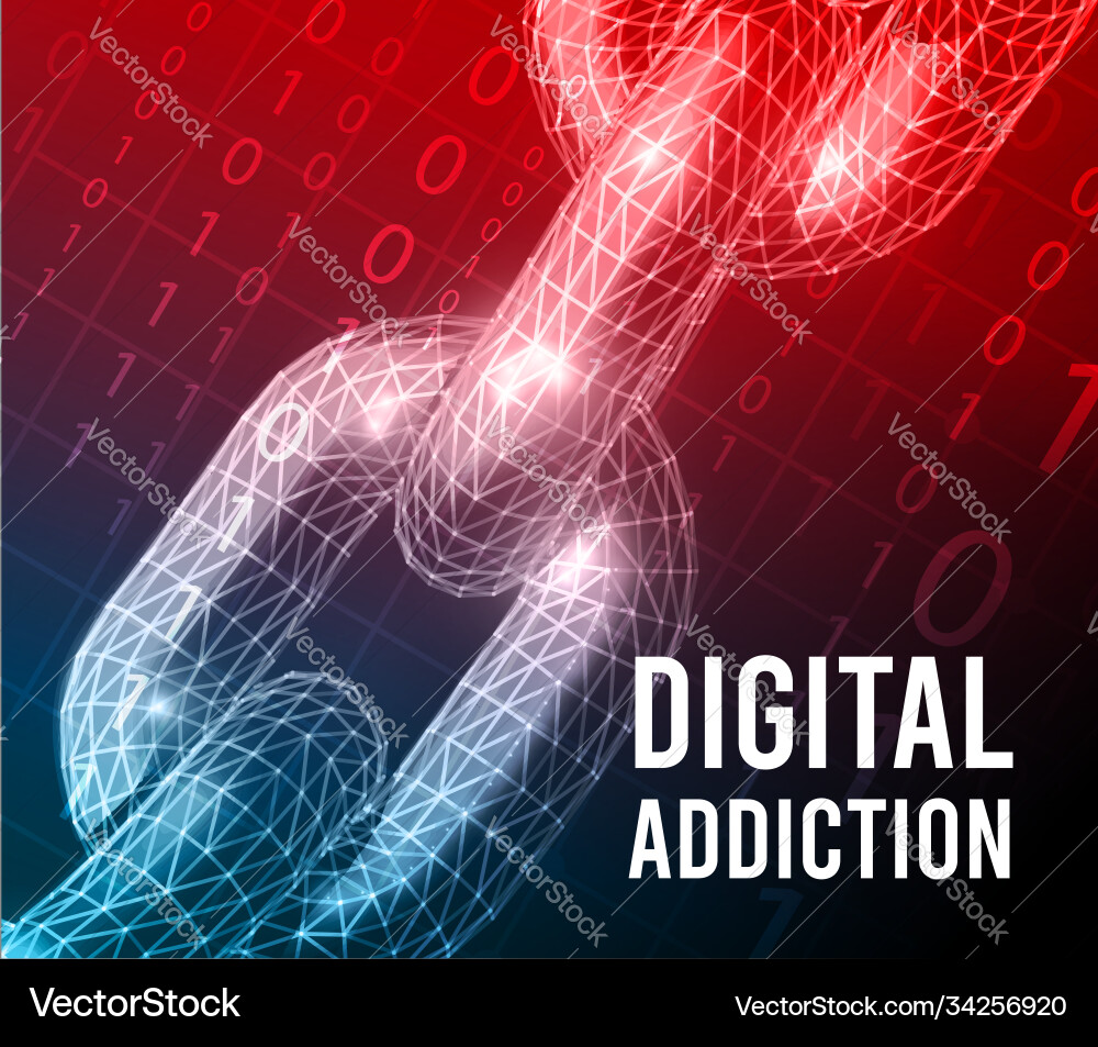 Concept digital addiction Royalty Free Vector Image