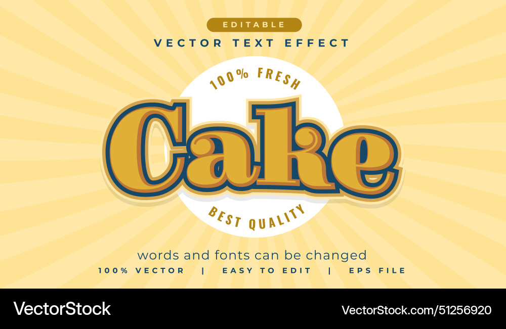 Creative and editable cake font text edit style Vector Image