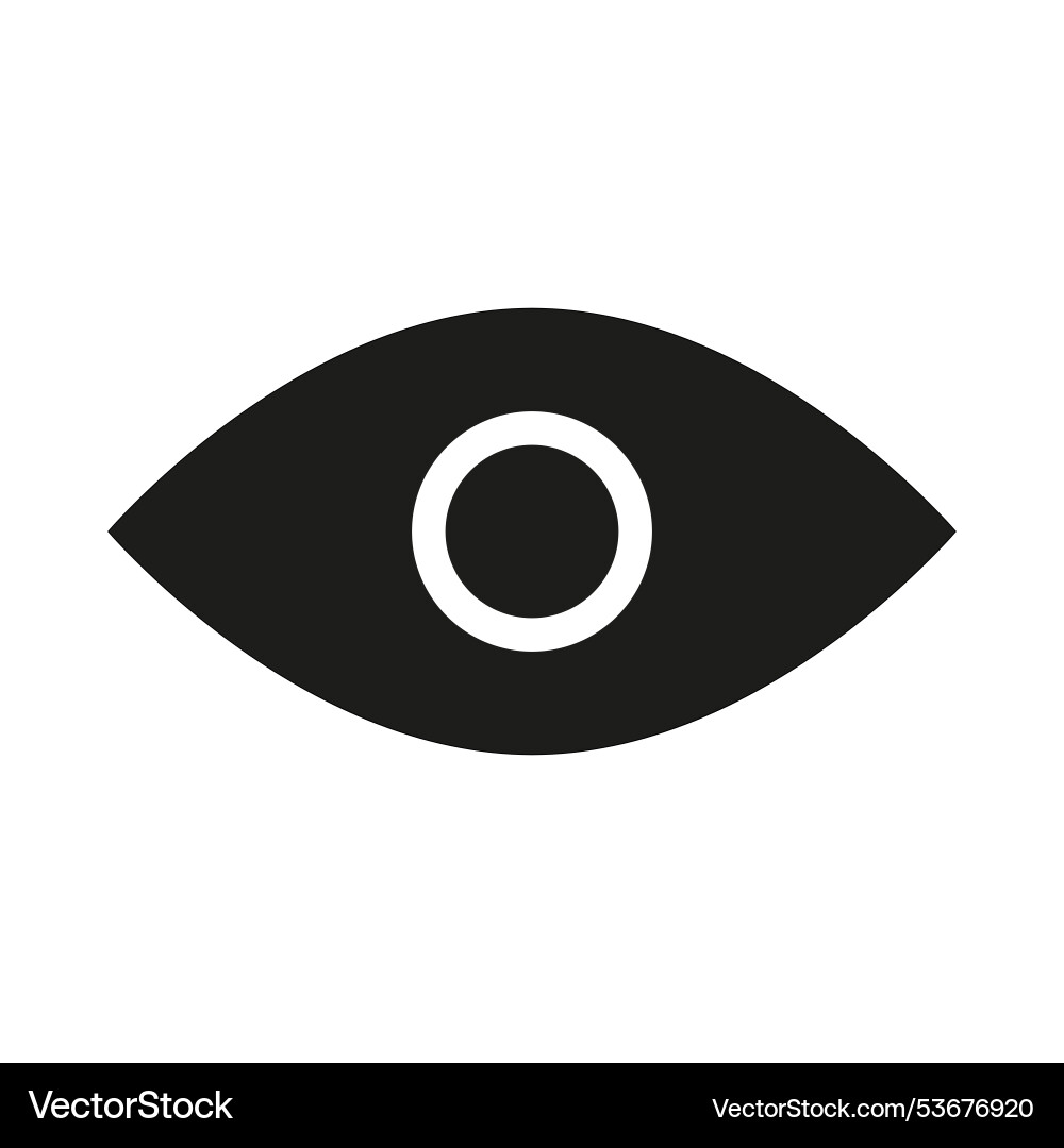 Eye symbol icon vision observation sign viewing Vector Image