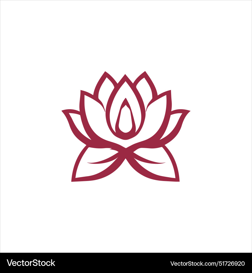Lotus flower logo Royalty Free Vector Image - VectorStock