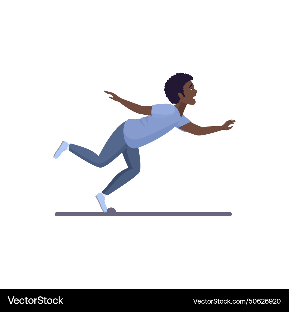 Man running fast and falling stumble fall Vector Image
