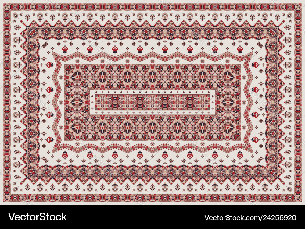 Persian colored carpet Royalty Free Vector Image