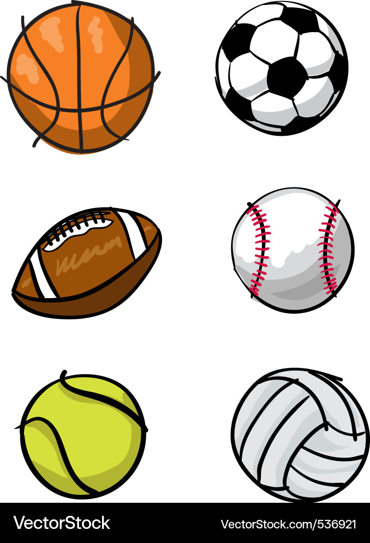 Colorful Sports Balls for Kids Royalty Free Vector Image
