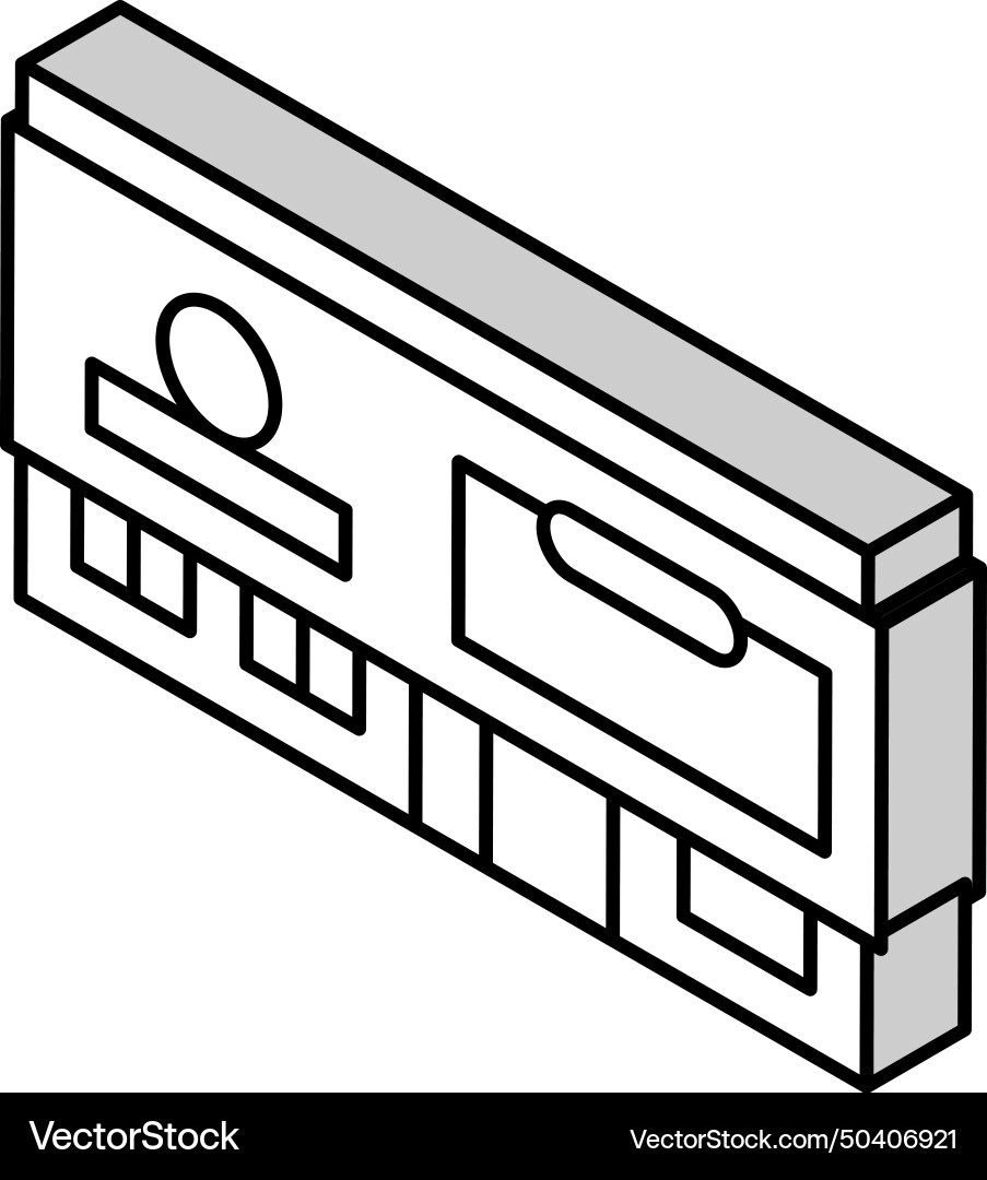 Commissary shop isometric icon Royalty Free Vector Image