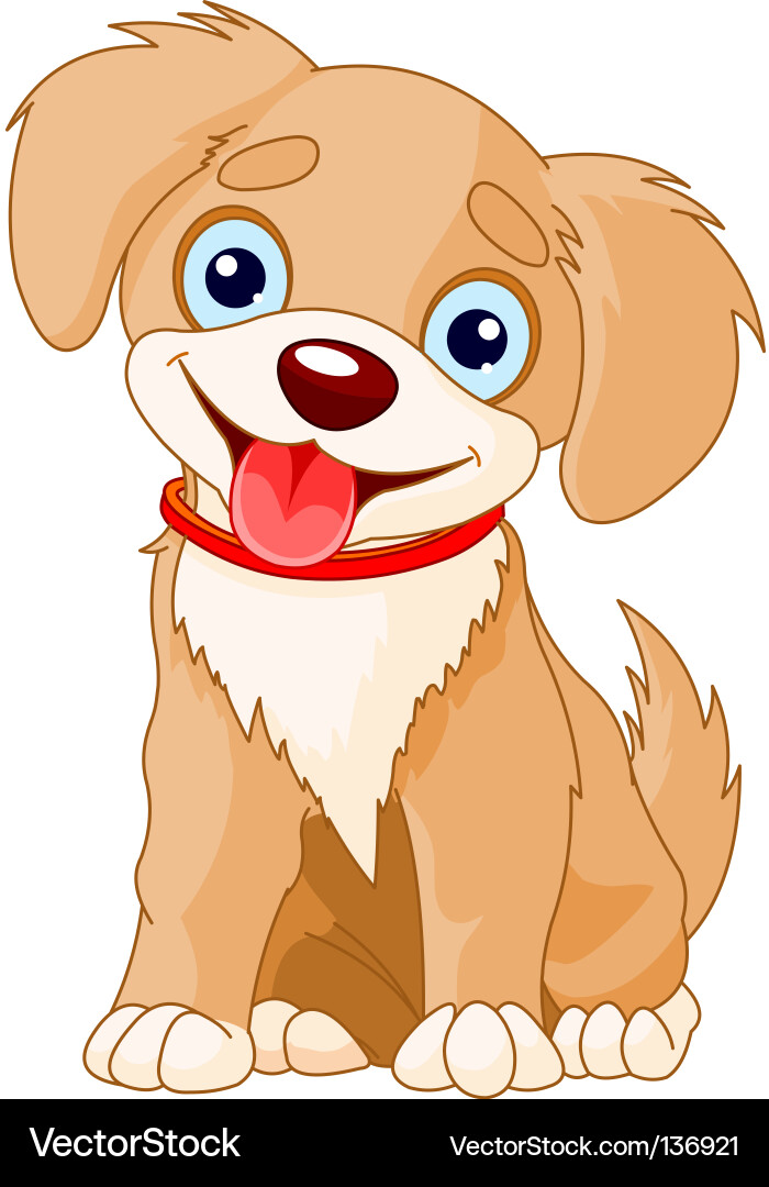 Cute puppy Royalty Free Vector Image - VectorStock