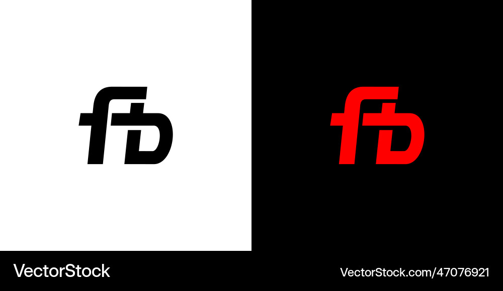 FB Initials Monogram Logo - Modern & Elegant Vector Image