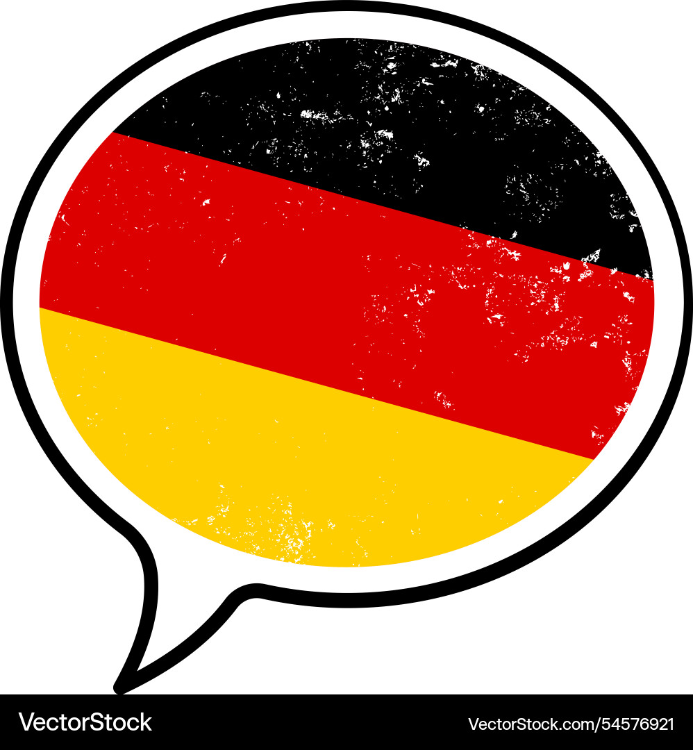 German speaking translation Royalty Free Vector Image