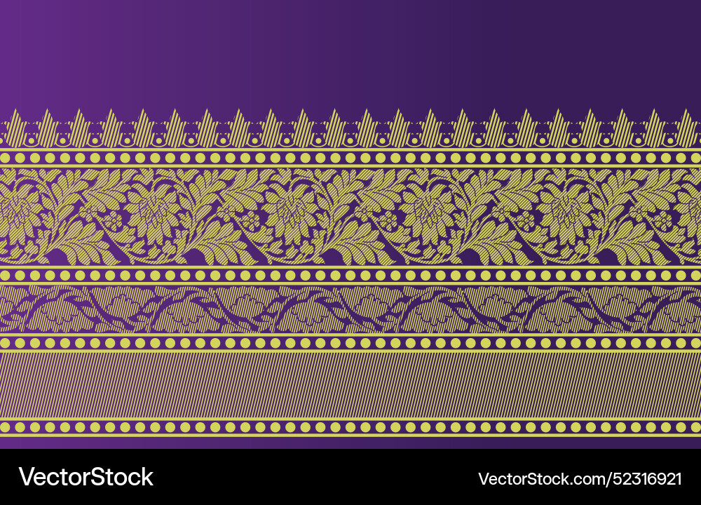 Indian ethnic sari design which is originated Vector Image