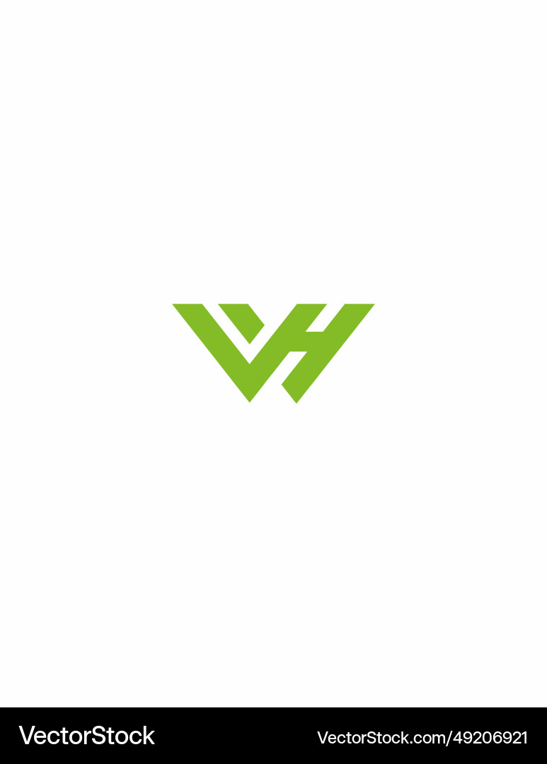 Initial wh letter linked logo Royalty Free Vector Image