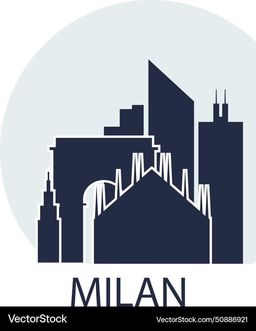 Milan logo Royalty Free Vector Image - VectorStock