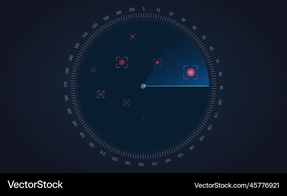 Radar screen background sonar Royalty Free Vector Image