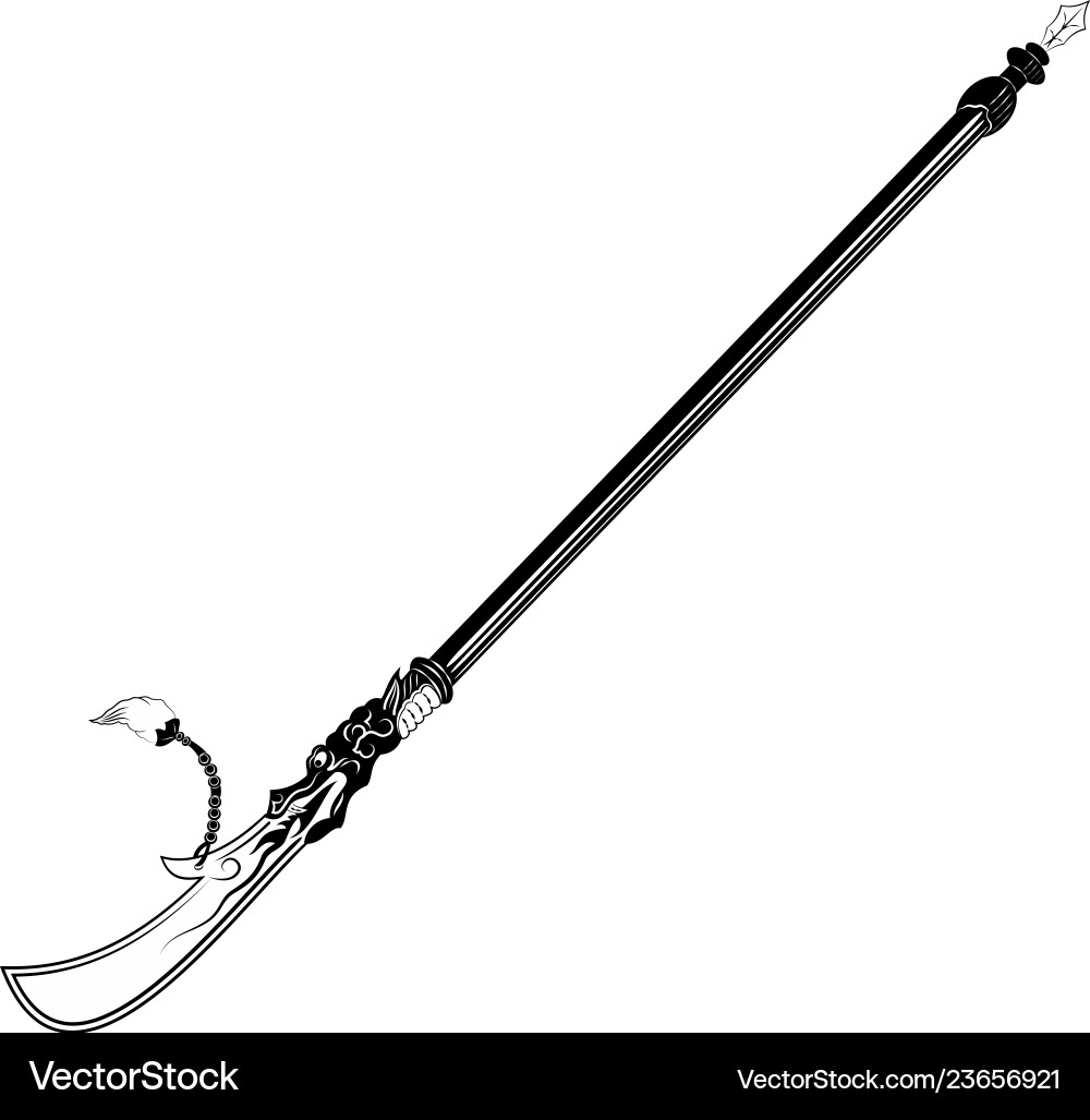 Samurai halberd Royalty Free Vector Image - VectorStock