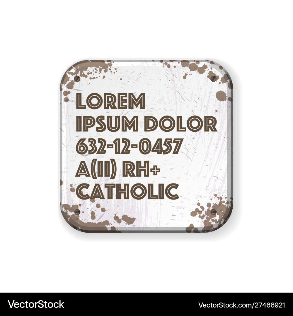 Square corners human text frame Royalty Free Vector Image