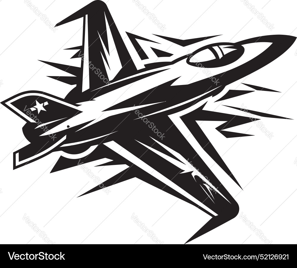 Thunderstrike air force symbol thunderbolt Vector Image