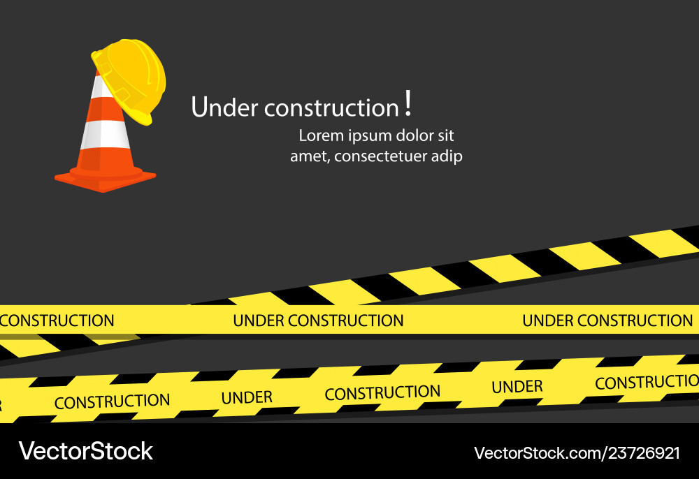 Website under construction page Royalty Free Vector Image