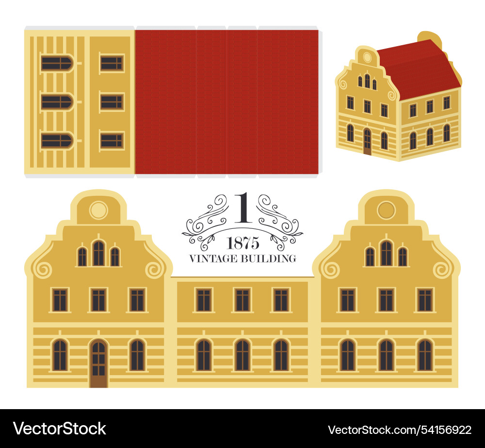 Cute toy house Royalty Free Vector Image - VectorStock