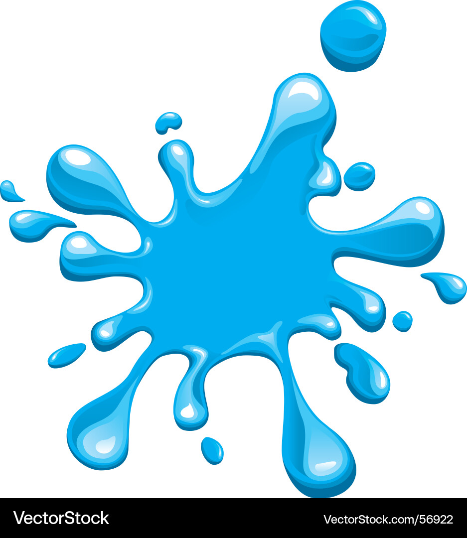 Dynamic Blue Ink Splash Royalty Free Vector Image