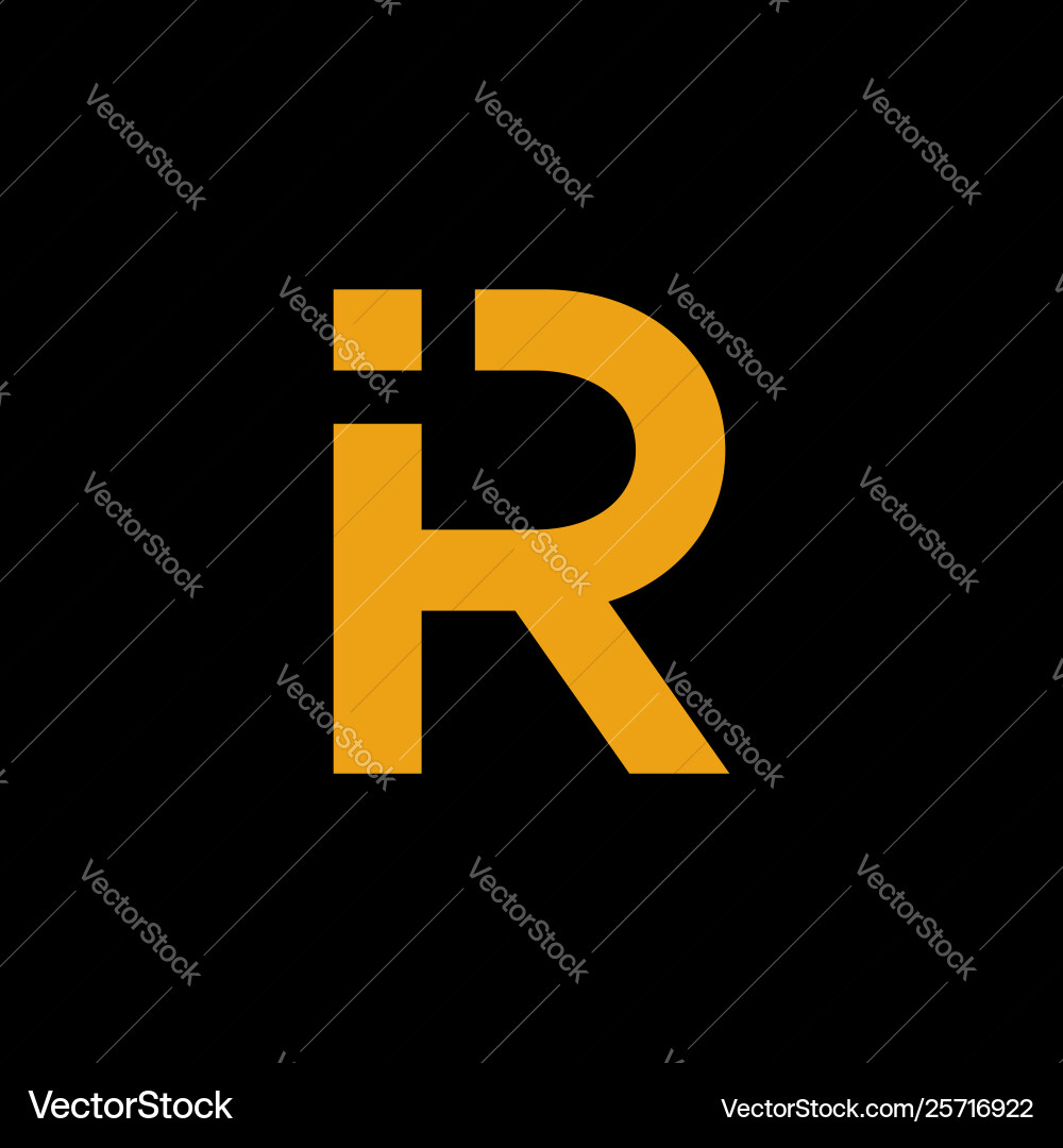 Ir logo design Royalty Free Vector Image - VectorStock