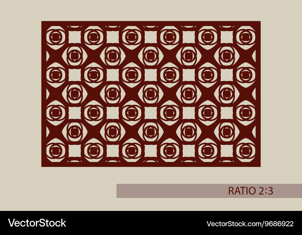 Template for decorative panel Royalty Free Vector Image